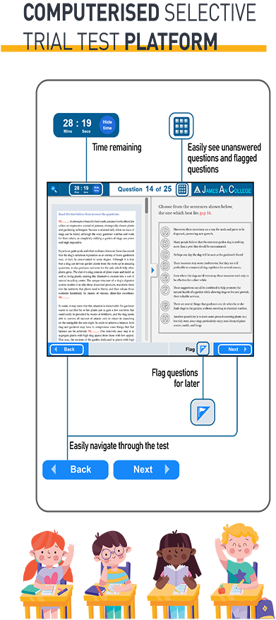 James An College Selective Trial Test Courses (SRM, SGA, SWS)