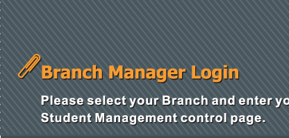 Branch Managers Login Page